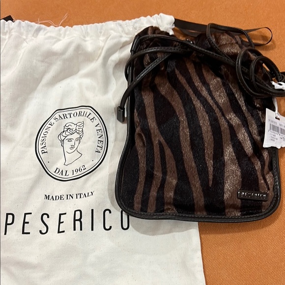 Peserico | Bags | Peserico Brown And Black Zebra Print Bag | Poshmark